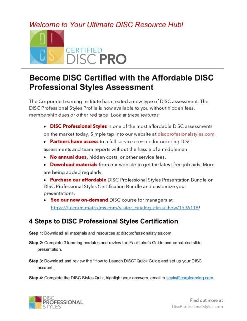 DISC Assessment & Personality Test - DISC Professional Styles